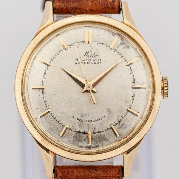 Mido Multifort Grand Luxe 14k Yellow Gold Automatic | WatchCharts ...