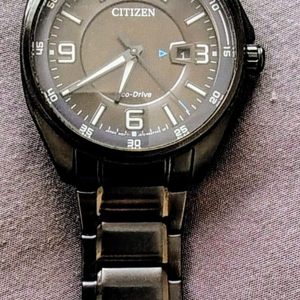 Citizen Men's Eco Drive Solar Powered Watch Black Case & Bracelet ...