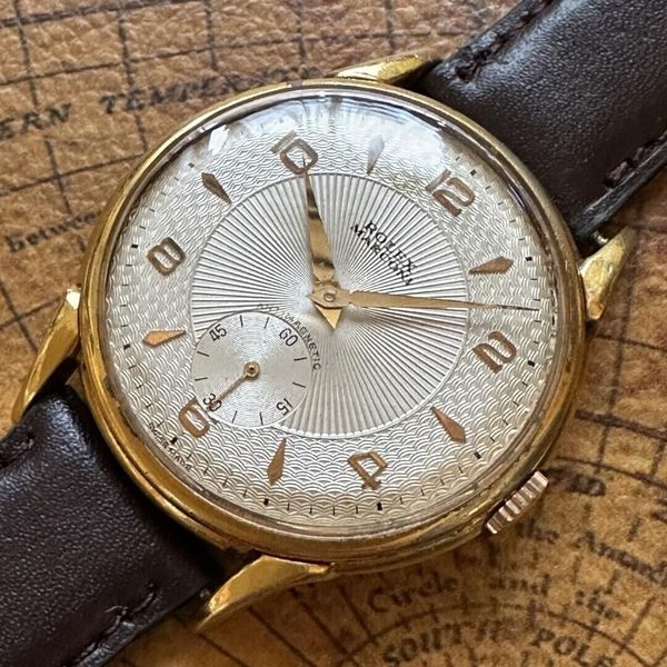 Rolex Marconi Hand-wound Dial Gold Antique Vintage Luxury Watch 1930s ...