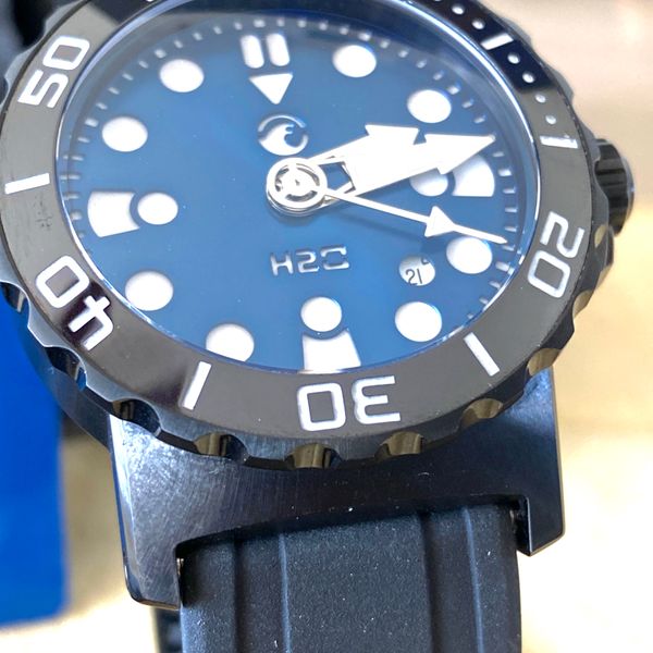H2O / Helberg Kalmar II 3000 BLUE SANDWICH DIAL SWISS ETA 2892, DLC ...