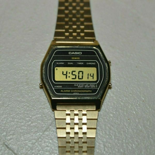 Rare Vintage 80's Casio Alarm Chronograph A663G Gold Tone Watch Module ...