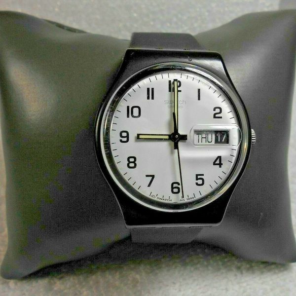 VINTAGE MENS Swiss ALL BLACK Swatch #IR-48 803 | WatchCharts