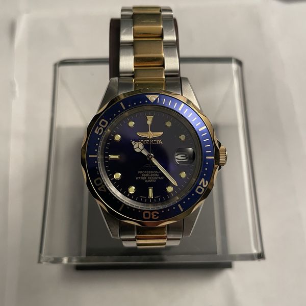 Invicta Men's Watch 8935 Pro Diver Quartz Blue Dial Two Tone Stainless ...