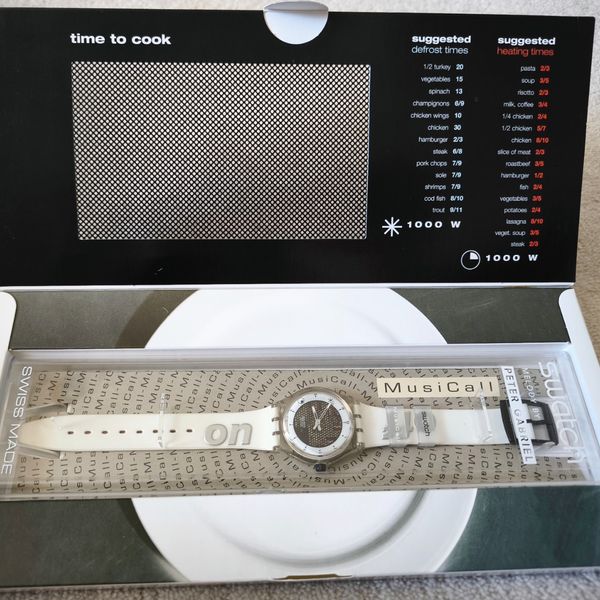 Swatch Watch Vintage MUSICALL Peter Gabriel 1990's RARE fully boxed | WatchCharts Marketplace