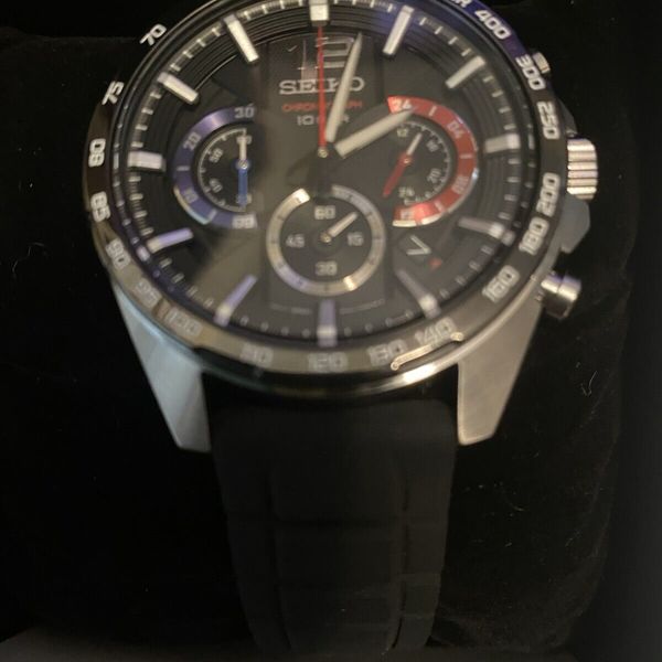Seiko Men's SSB Essentials Series Chronograph Watch (Black Dial ...