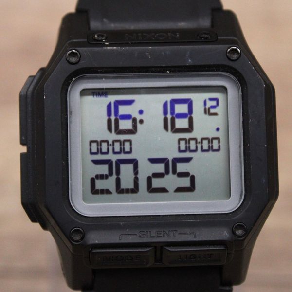 Nixon Regulus Digital Watch Mens Black Tone Stainless Steel Classic ...
