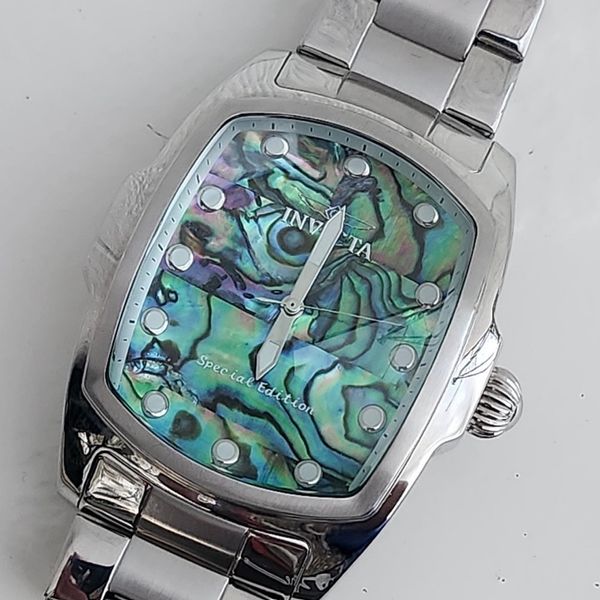 Invicta Special Edition Lupah 47mm Abalone Oyster Dial Silver Link ...