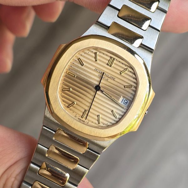 Patek Philippe Nautilus 3900 Two tone with champagne dial | WatchCharts ...
