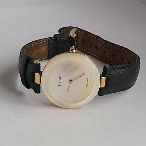 Vintage Swiss Tissot RockWatch R150 Mother of Pearl Ladies Quartz Watch ...