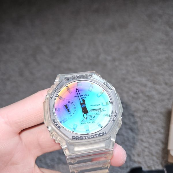 G-shock Digital Watch GA2100SRS-7A Iridescent Casio Clear | WatchCharts ...