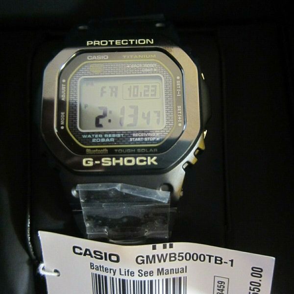 Casio G-Shock GMWB5000 Digital Titanium Black Men's Watch GMWB5000TB-1 ...