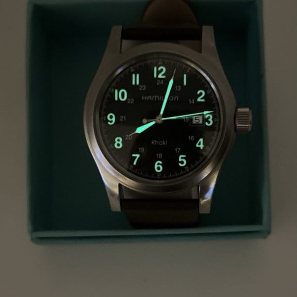Hamilton Khaki Field 42mm Quartz 000092 With Lume And New Battery Works ...