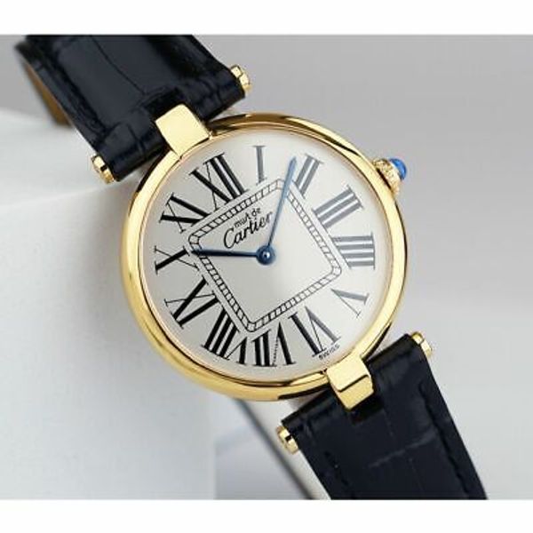 Cartier Must Vendome Quartz Opaline Dial Roman index LM Mens Watch ...