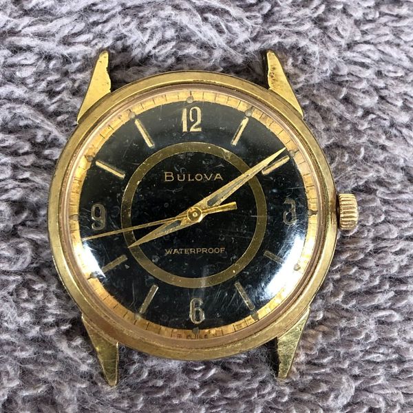 Bulova Men M6 Gold Electroplate Mechanical Wind For Watch Parts Or ...