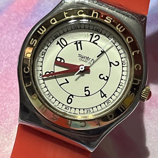 ð Vintage 1995 YLS101 SPIEGLEIN IRONY MEDIUM Swatch Watch 33mm 95 ...