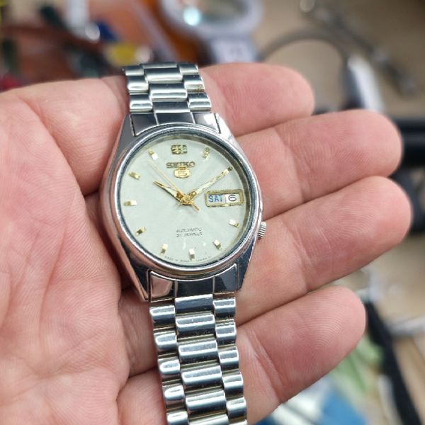 Vintage 100% Original Seiko 5 Sports Grey Dial, 6093A Automatic ...