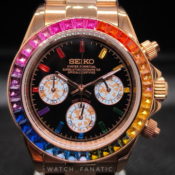 [BUILD] Seiko rainbow ruby Daytona mod | WatchCharts Marketplace
