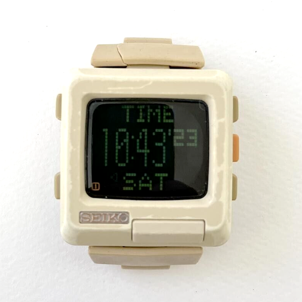 SEIKO TIMETRON 1999 White W853-4000 VINTAGE Quartz Wristwatch Digital ...
