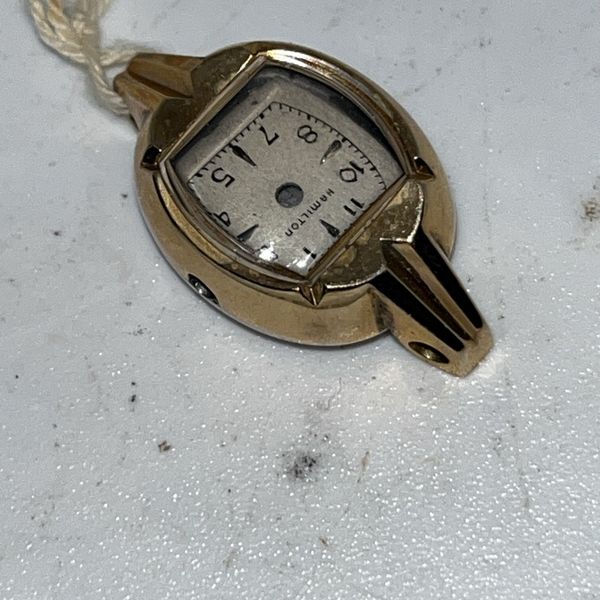 Ladies Hamilton Watch face 10k Gold Bezel No Inner Mechanism ...