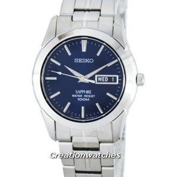 Seiko Recraft SNKN37 Automatic 44m Blue Dial Brown Leather Men's Watch ...