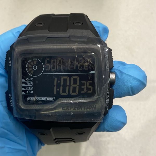 Timex Expedition Grid Shock 50mm Black Resin Case with Black Resin ...