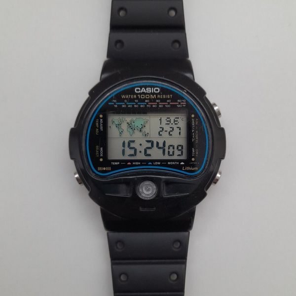Casio TS-100 Vintage Watch Thermometer/World Time | WatchCharts Marketplace