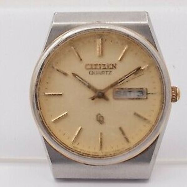 Citizen Men's Quartz Day Date Wrist Watch 3801-984889KT - Runs, Needs ...