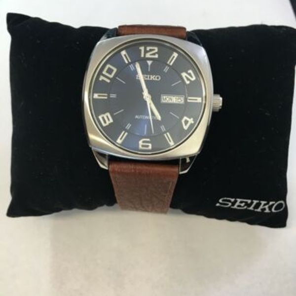 Seiko Men's Recraft Leather Automatic Watch - SNKN37 (MSRP $225 ...