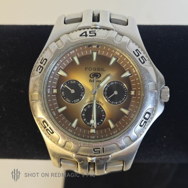 Fossil Watch Set Of Two - Fossil Blue & A Rare Digital Fossil Watch JR ...