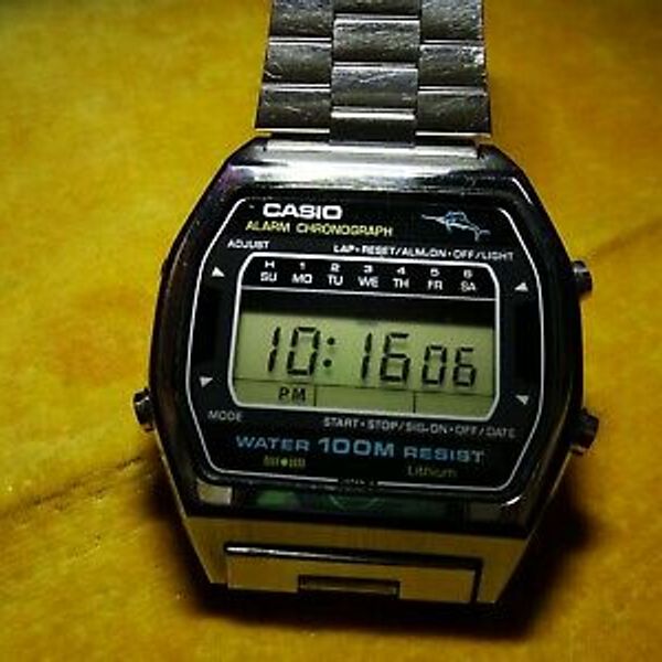 VINTAGE CASIO 1978 MARLIN DIVER 100M (81) W-550 ORIGINAL GREAT USED ...