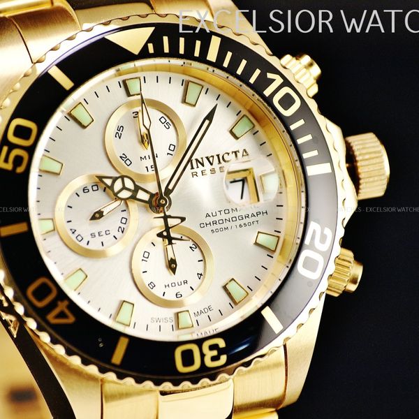 Rare Invicta 47mm Reserve Pro Diver Men's Chronograph Automatic 7750 SS ...