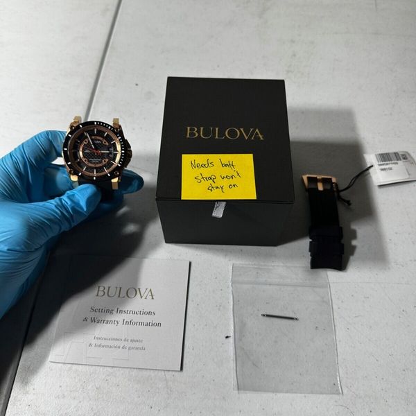 BULOVA 98B152 PRECISIONIST CARBON FIBER DIAL *NOT RUNNING ...
