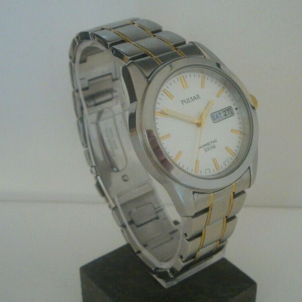 Pulsar Kinetic Gents Watch. YT58-X008. Steel & Gold. Serviced. Seiko ...