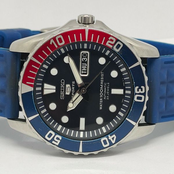 PRE OWNED SEIKO 5 SNZF15 7S36-03C0 SEA URCHIN AUTOMATIC MENS WATCH SN ...