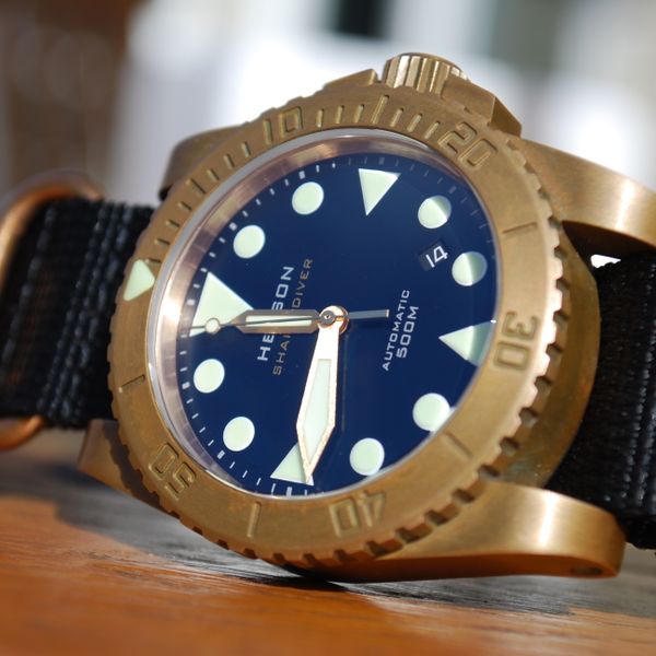 SOLD HELSON SOLD SHARK SOLDDIVER, BRONZE, 42MM - PERFECT NORTH ATLANTIC ...
