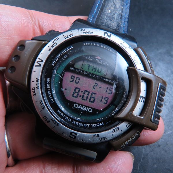 ATC-1000 Casio Triple Sensor LCD Quartz Men Watch | WatchCharts Marketplace