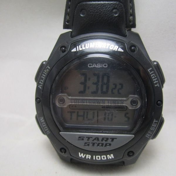 Casio Men's Illuminator Countdown Timer WR 100M Digital W-756, 3100 ...