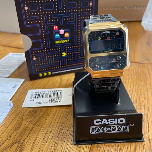 Casio Vintage Pacman A-100WEPC-1BER Limited Edition Watch. Rare - Brand ...