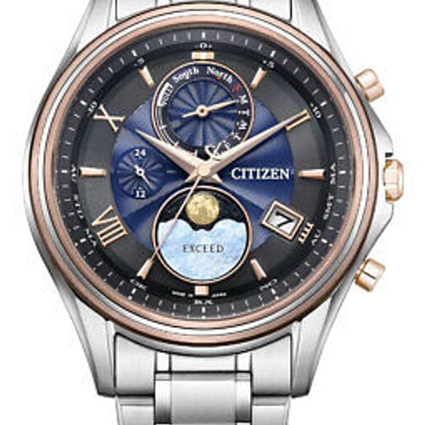 CITIZEN EXCEED BY1026-65F Blue Moon Phase Titanium Men's Watch New in Box | WatchCharts Marketplace