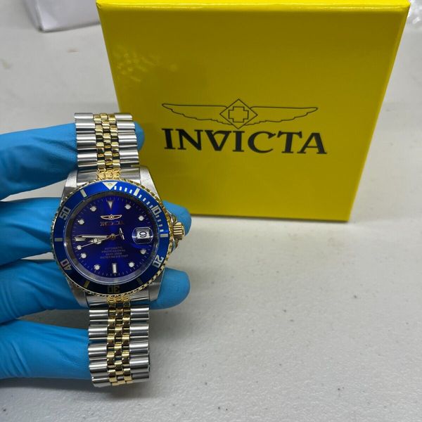 Invicta Pro Diver Automatic Blue Dial Two-Tone Stainless Steel Watch ...