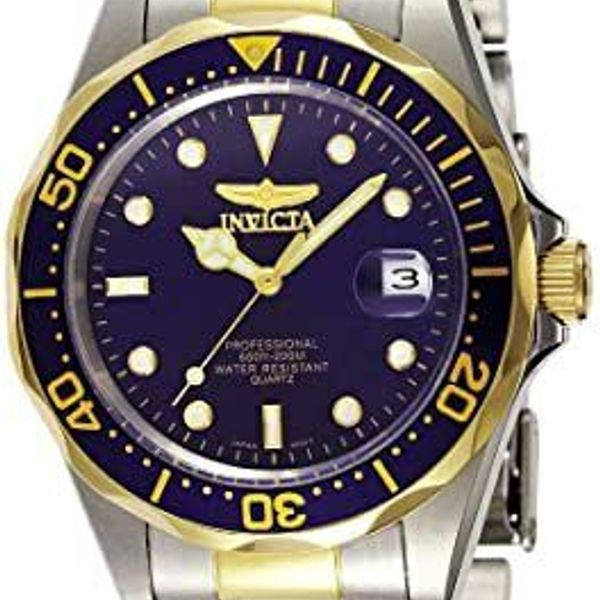 Invicta Pro Diver Blue Dial Two-Tone Stainless Steel Unisex Watch 8935 ...