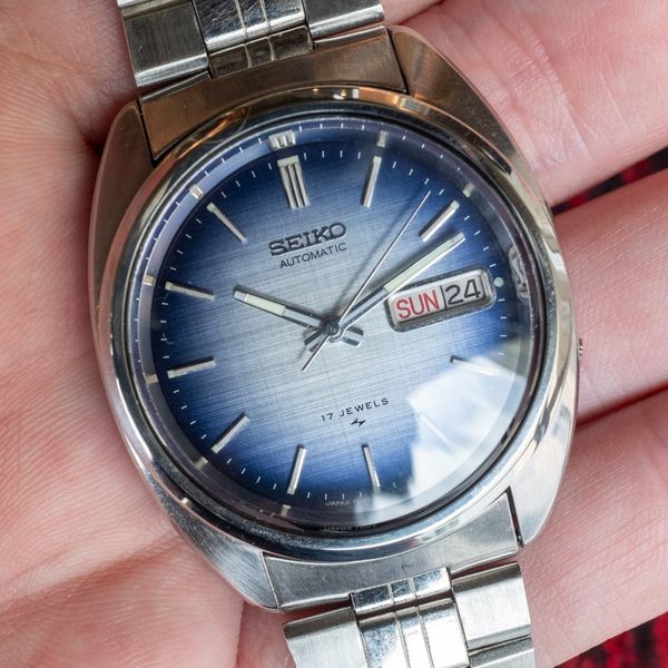 Seiko 7009-8089 Automatic Rare Blue Linen Dial Dec 1985 Fully Serviced Vintage | WatchCharts ...