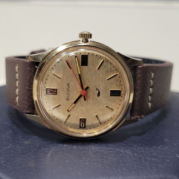 Vintage Gold Mint Bulova Sea King Automatic Watch from 1970 with ...