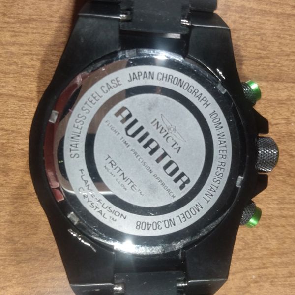 Invicta Aviator Mens Watch Tritnite Night Glow | WatchCharts Marketplace