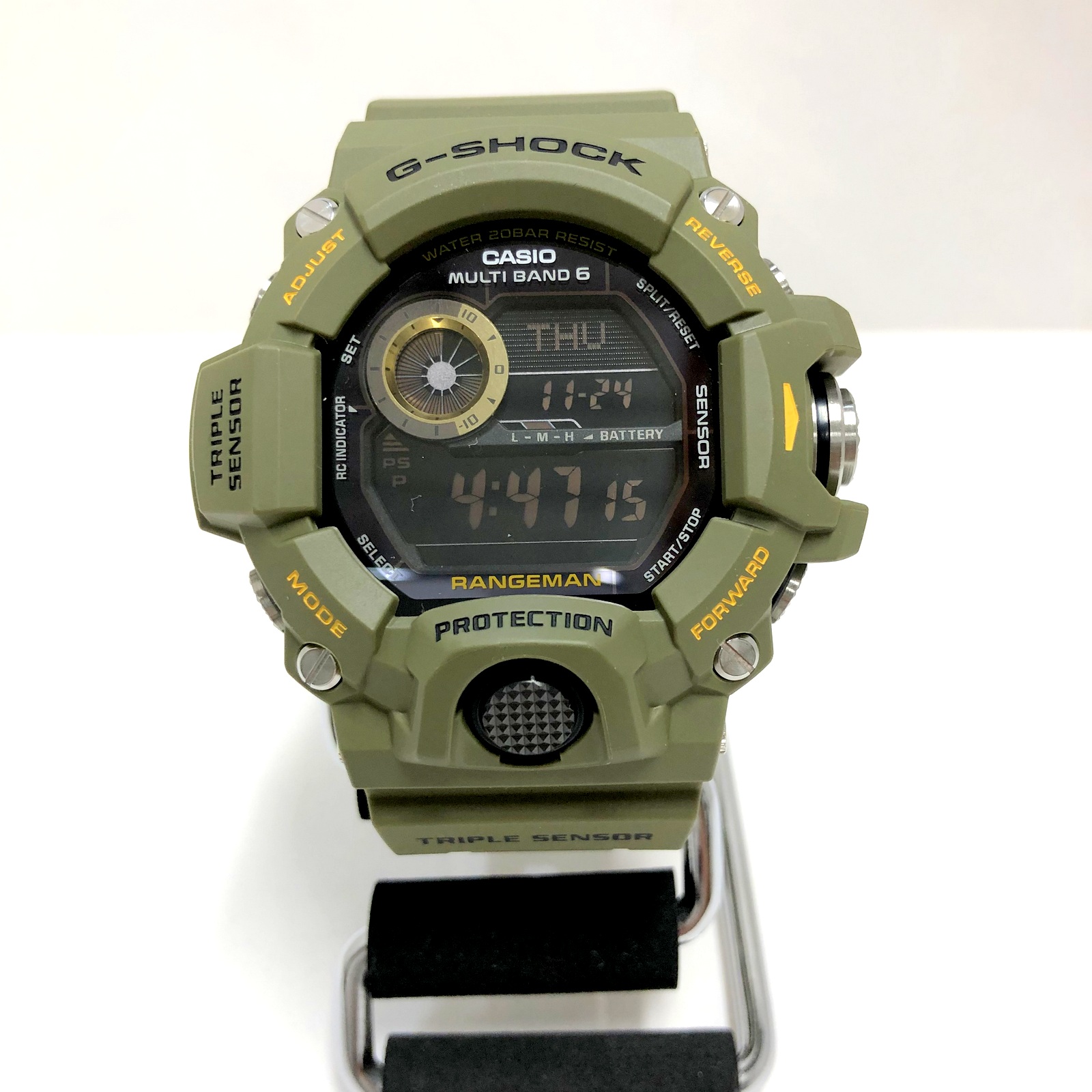 G-SHOCK CASIO Casio watch GW-9400-3DR RANGEMAN Rangeman radio solar tough solar olive khaki ...