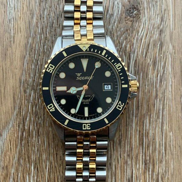 Squale 20 Atmos 1545 Swiss 38mm Quartz NEW BATTERY Tag Heuer 1000 ...