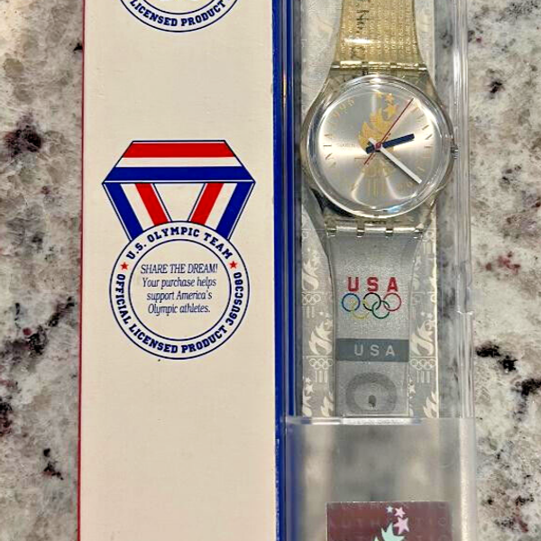 1996 Atlanta Olympics Swatch Watch Wristwatch TEAM USA GZ150J Vintage ...