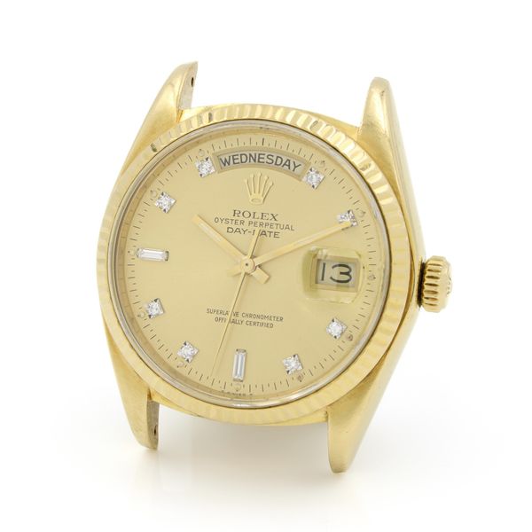 18k Rolex OP Day-Date Ref.18038 Champagne Diamond Dial Head Only # ...