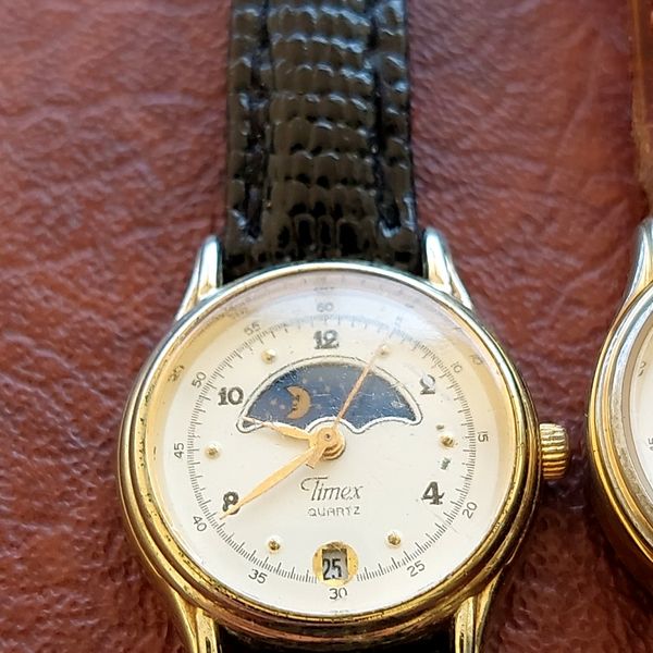 1990s Vtg Timex Moon Phase Calendar Women's Quartz Watch Movement PARTS ...