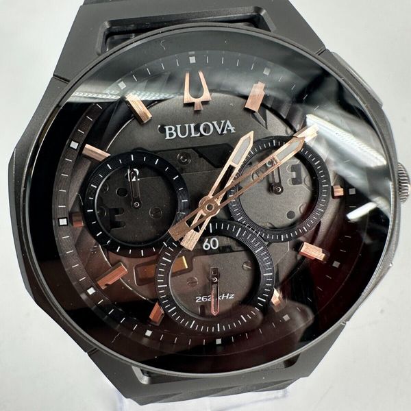 Bulova Curv Chronograph Dark Gray Dial Men's Watch 98A162 | WatchCharts ...